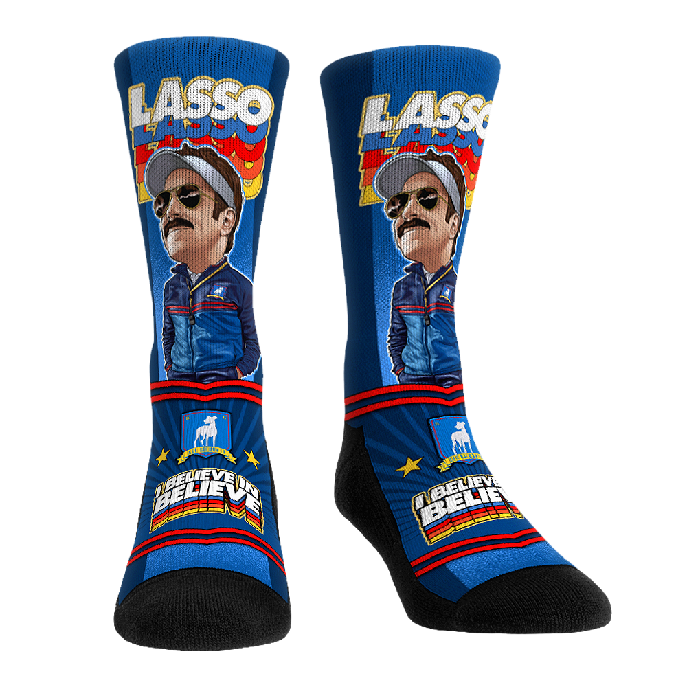 Ted Lasso Socks - Ted Lasso Bobblehead - Rock 'Em Socks