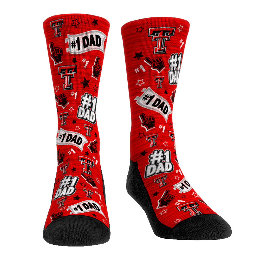 Texas Tech Red Raiders Socks - #1 Dad - Rock 'Em Socks