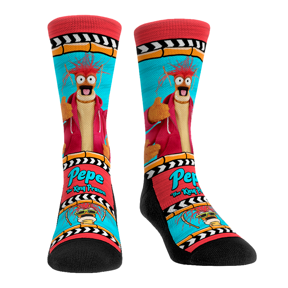 Pepe The King Prawn Socks - Showtime - The Muppets Socks - Rock 'Em Socks