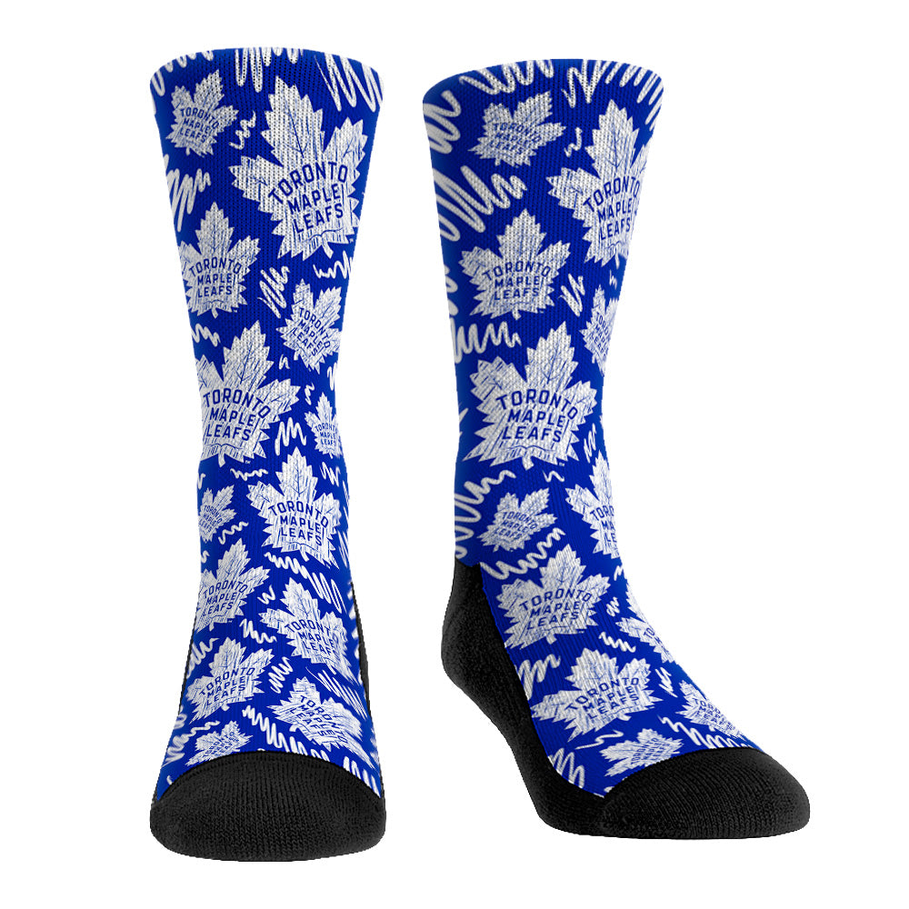 Toronto Maple Leafs - Logo Sketch - NHL Socks - Rock 'Em Socks
