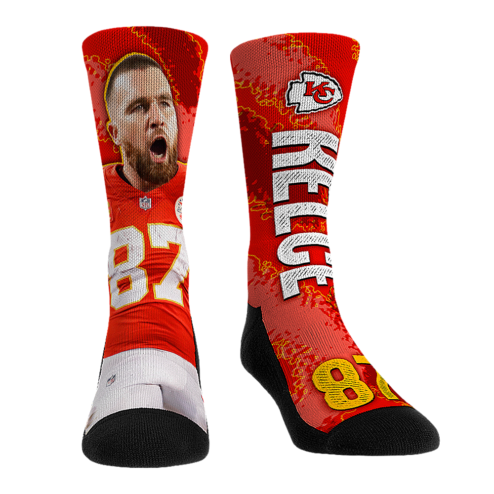Travis Kelce Socks - Kansas City Chiefs Socks - Rock 'Em Socks - NFL