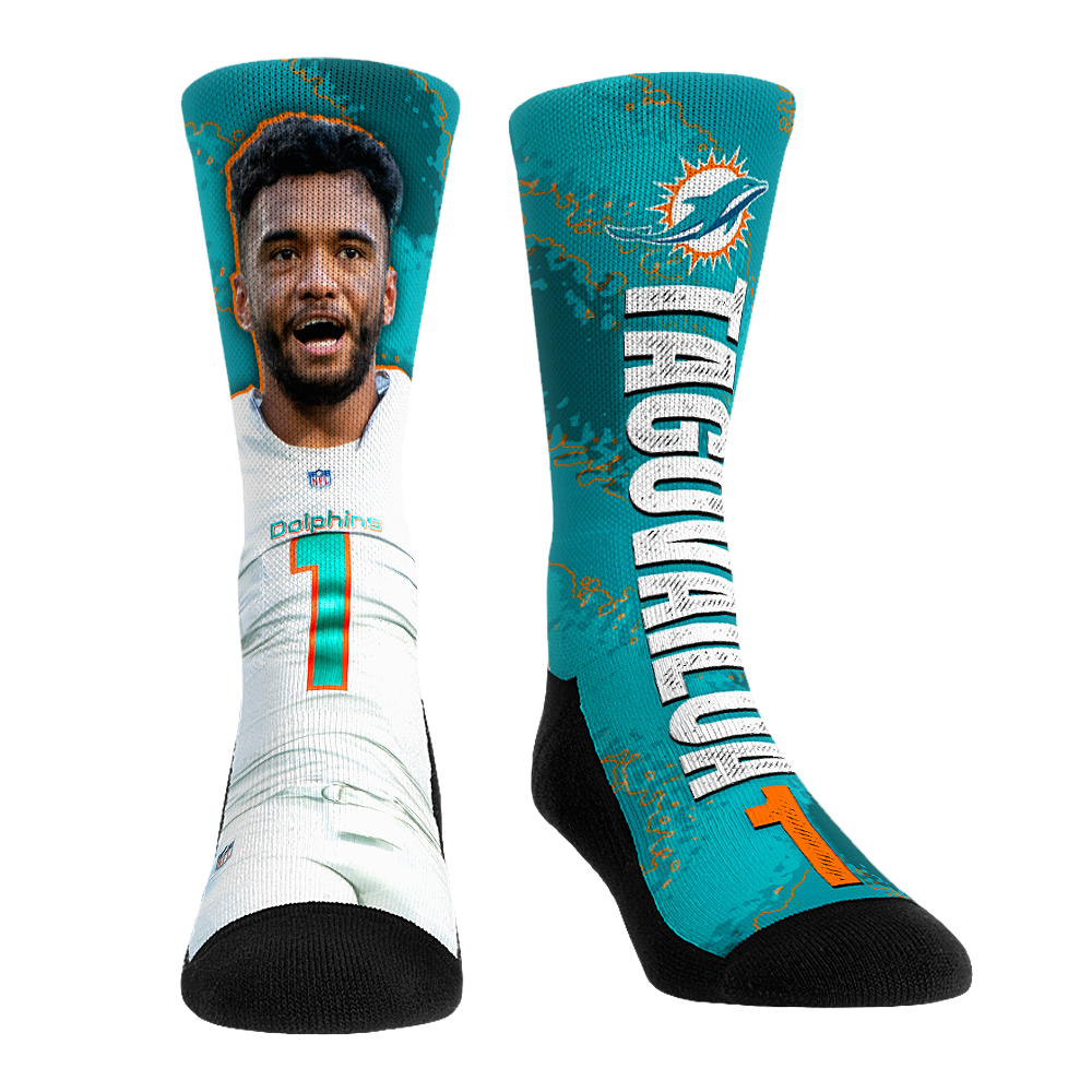 Tua Tagovailoa Socks - Miami Dolphins Socks - Rock 'Em Socks - NFL