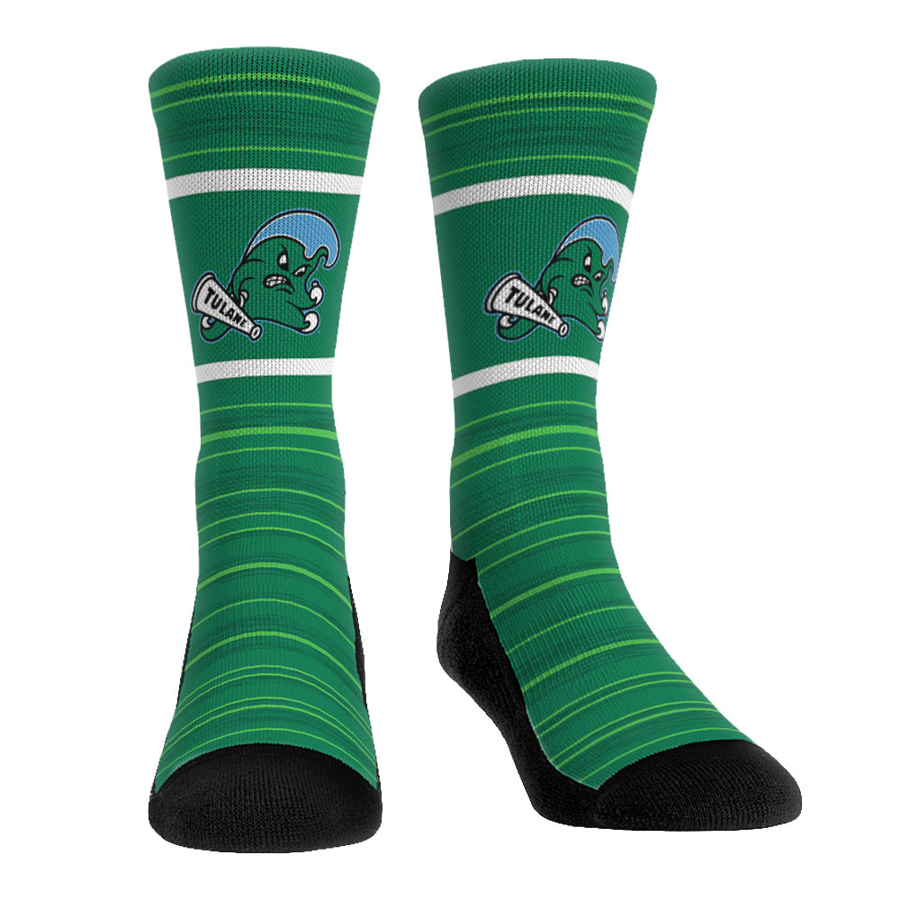Tulane Green Wave Socks - Classic Lines - Rock 'Em Socks
