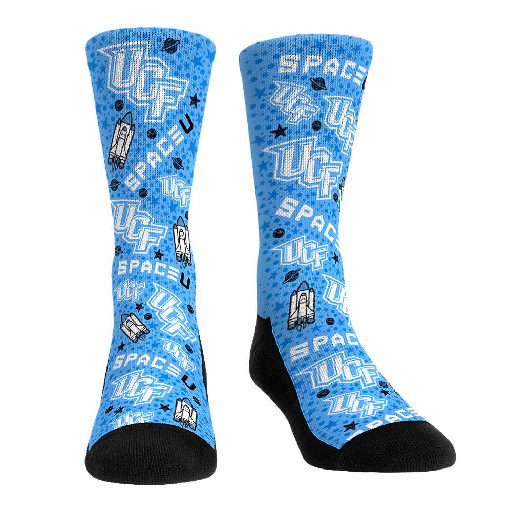 UCF Knights Socks - Space Game - Space U All-Over - Rock 'Em Socks