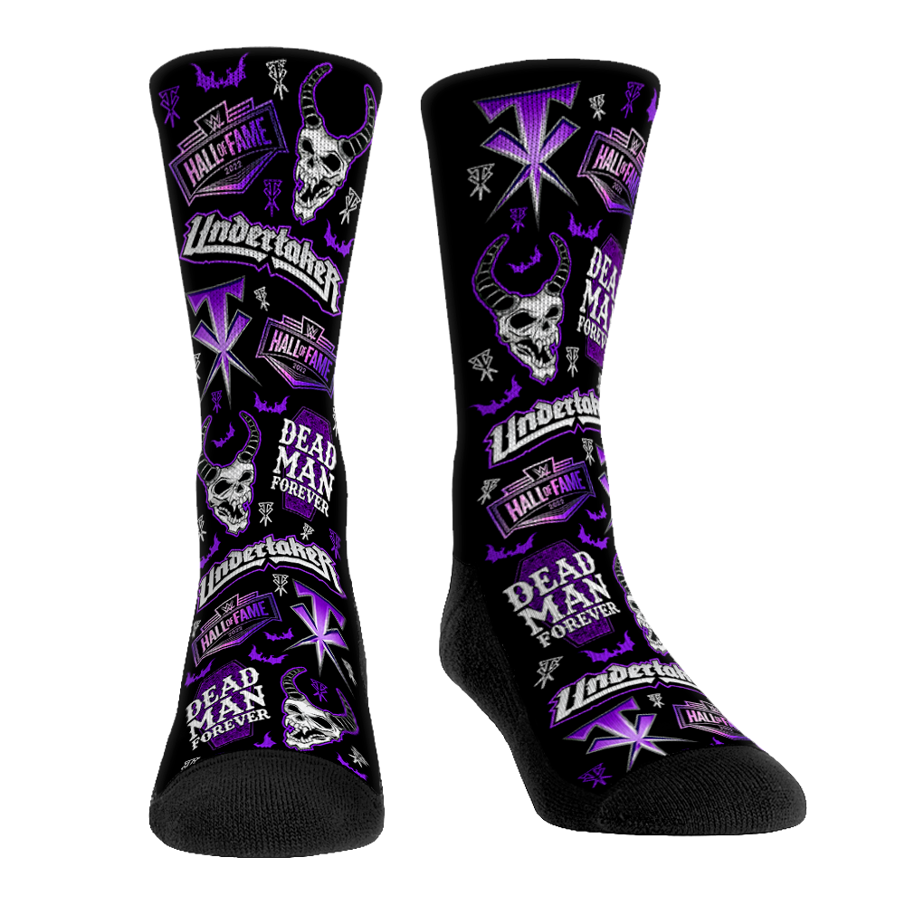 Undertaker Socks - Hall of Fame All-Over - Rock 'Em Socks - WWE Socks
