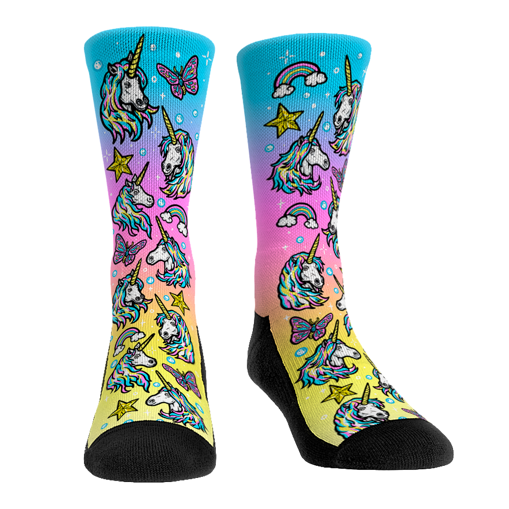Unicorns Socks - Unicorns All-Over - Animals Collection - Rock 'Em Socks