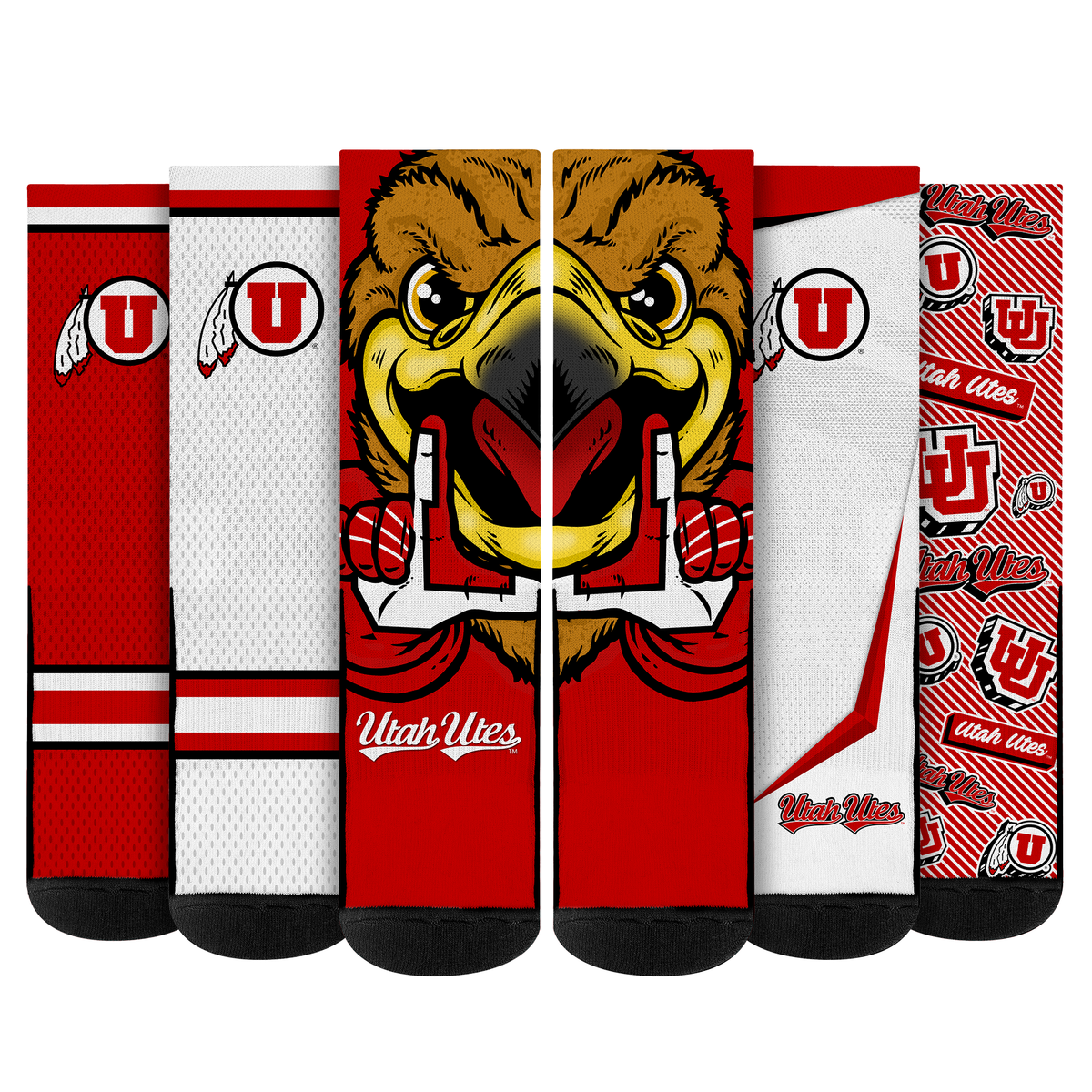 Utah Utes - Super Fan Bundle 5-Pack – Rock 'Em Socks