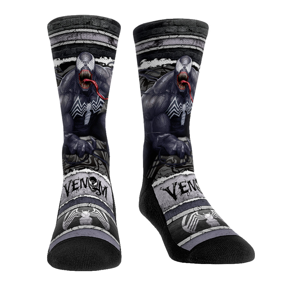 Venom - Rock 'Em Socks - Marvel Socks - Villain Pose