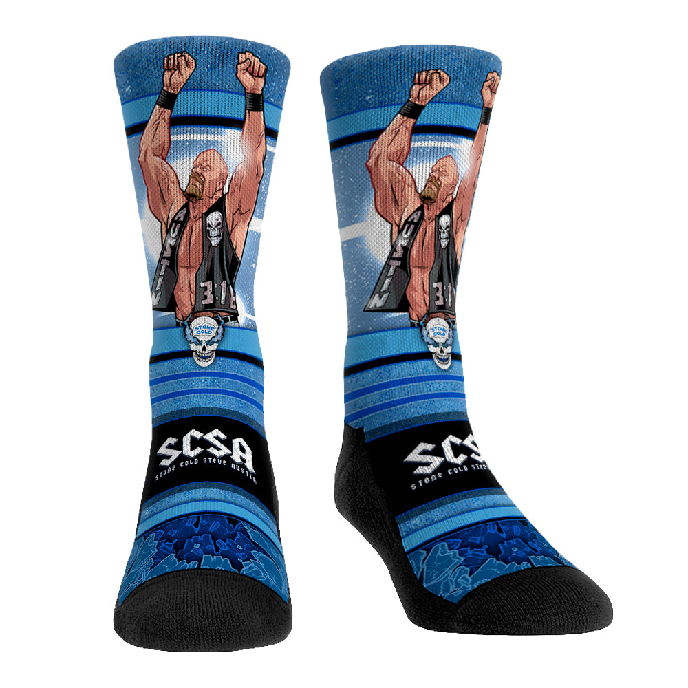 Stone Cold Steve Austin Socks - WWE Nolanium Collection - Rock 'Em Socks