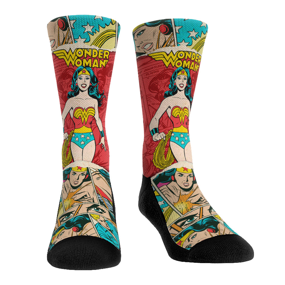 Wonder Woman Socks - Off Panel - Rock 'Em Socks - DC Comics Socks