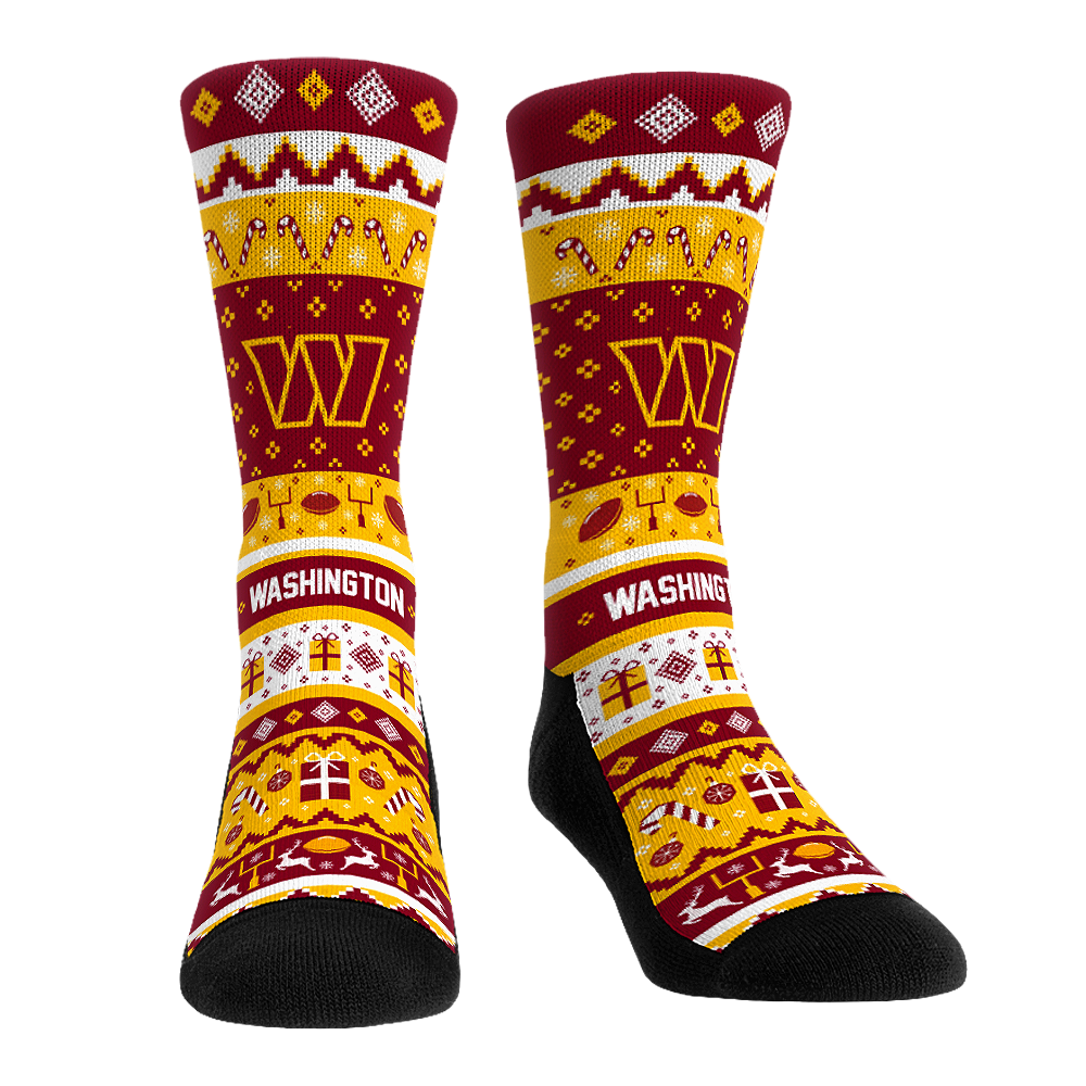 Washington Commanders Socks - Tacky Sweater - NFL Socks - Rock 'Em Socks