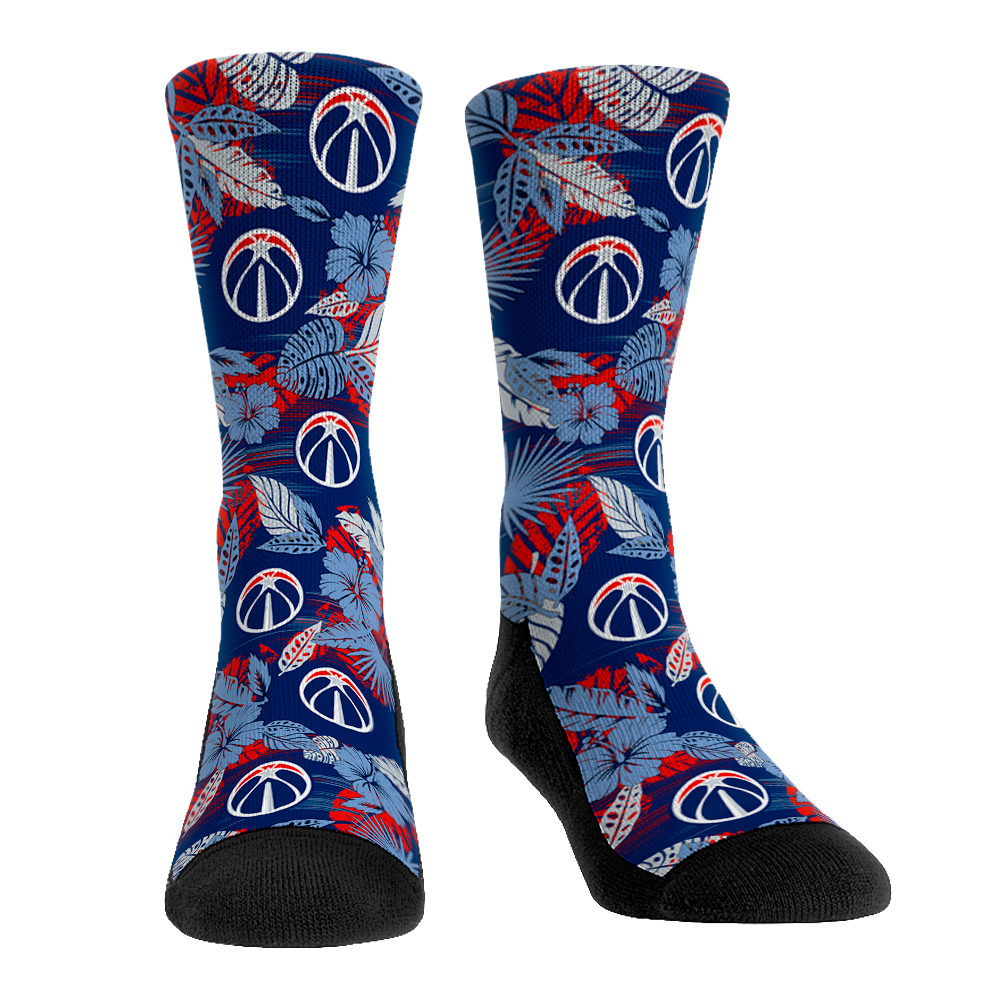 Washington Wizards Socks - Floral Socks - NBA Socks - Rock 'Em Socks