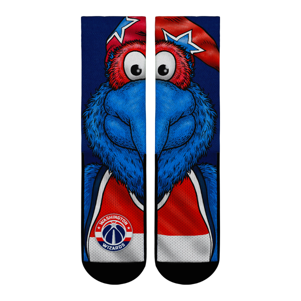 Washington Wizards Socks - Split Face Mascot Socks - NBA Socks - Rock ...