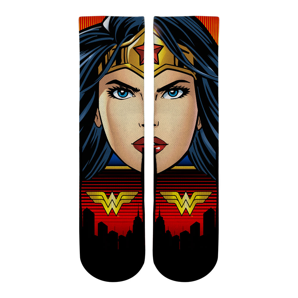 Wonder Woman Socks - Split Face - Rock 'Em Socks - DC Comics Socks