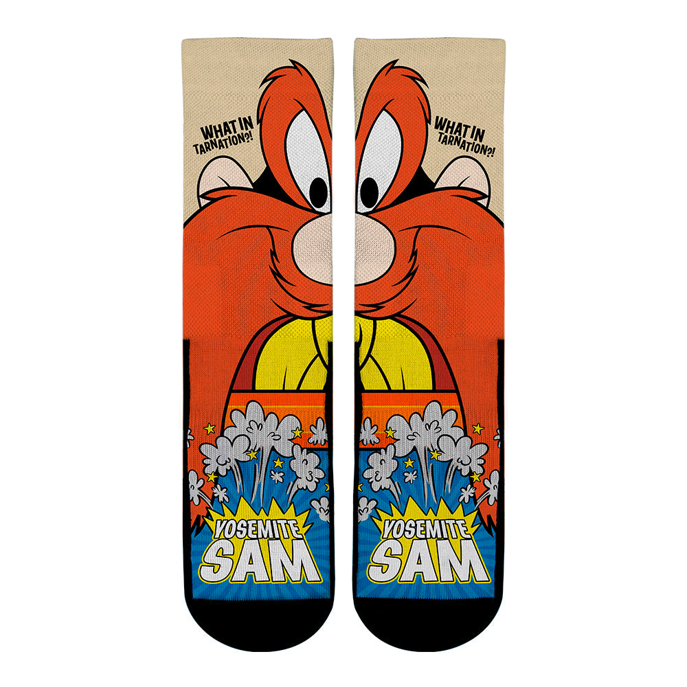 Yosemite Sam Socks - Split Face - Rock 'Em Socks - Looney Tunes Socks