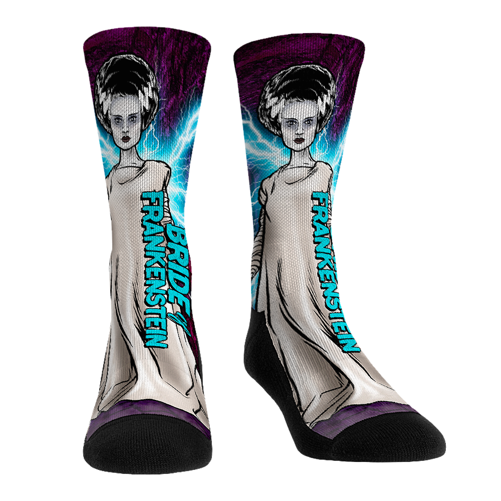Bride of Frankenstein Sideplot Socks - Rock 'Em Socks - Halloween Socks
