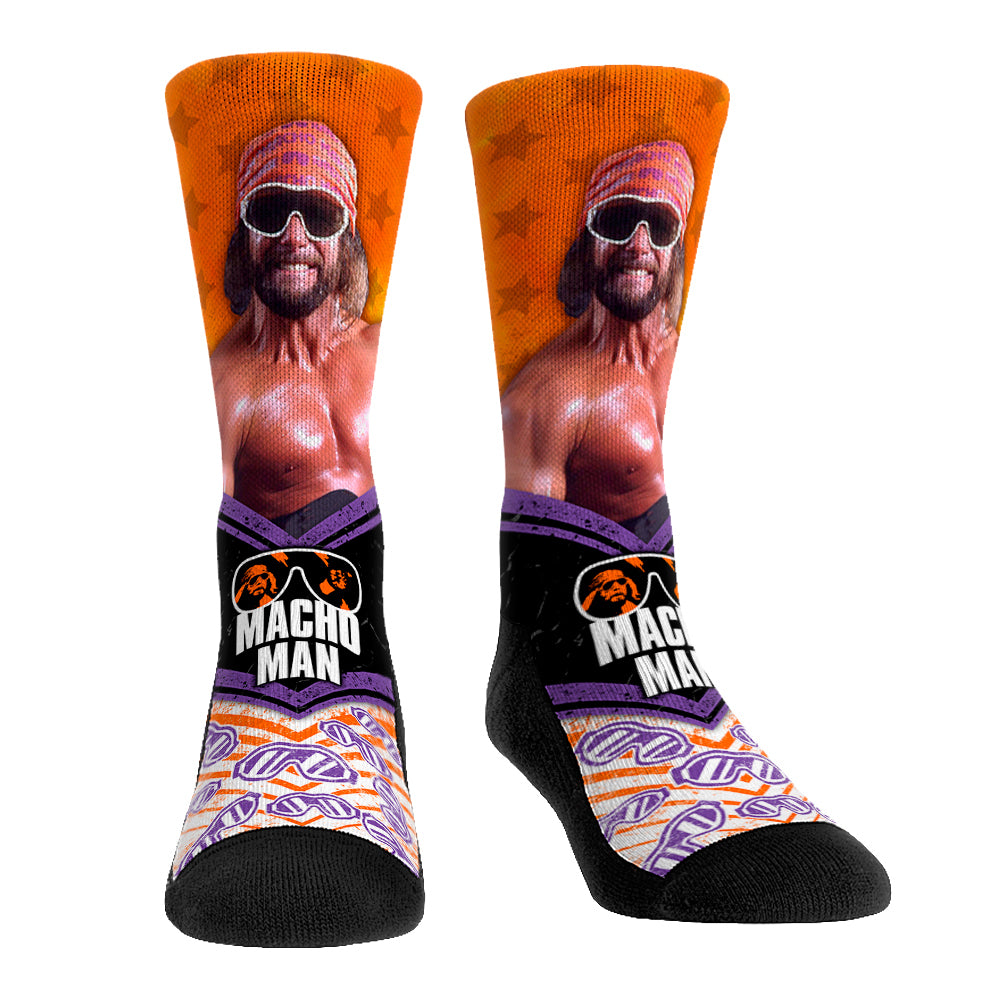 Macho Man (Orange Star) - Walkout - WWE Socks - Rock 'Em Socks