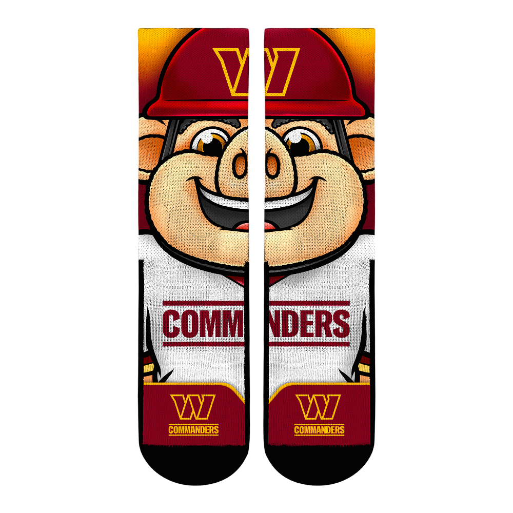 Washington Commanders - Split Face Mascot - NFL Socks - Rock 'Em Socks