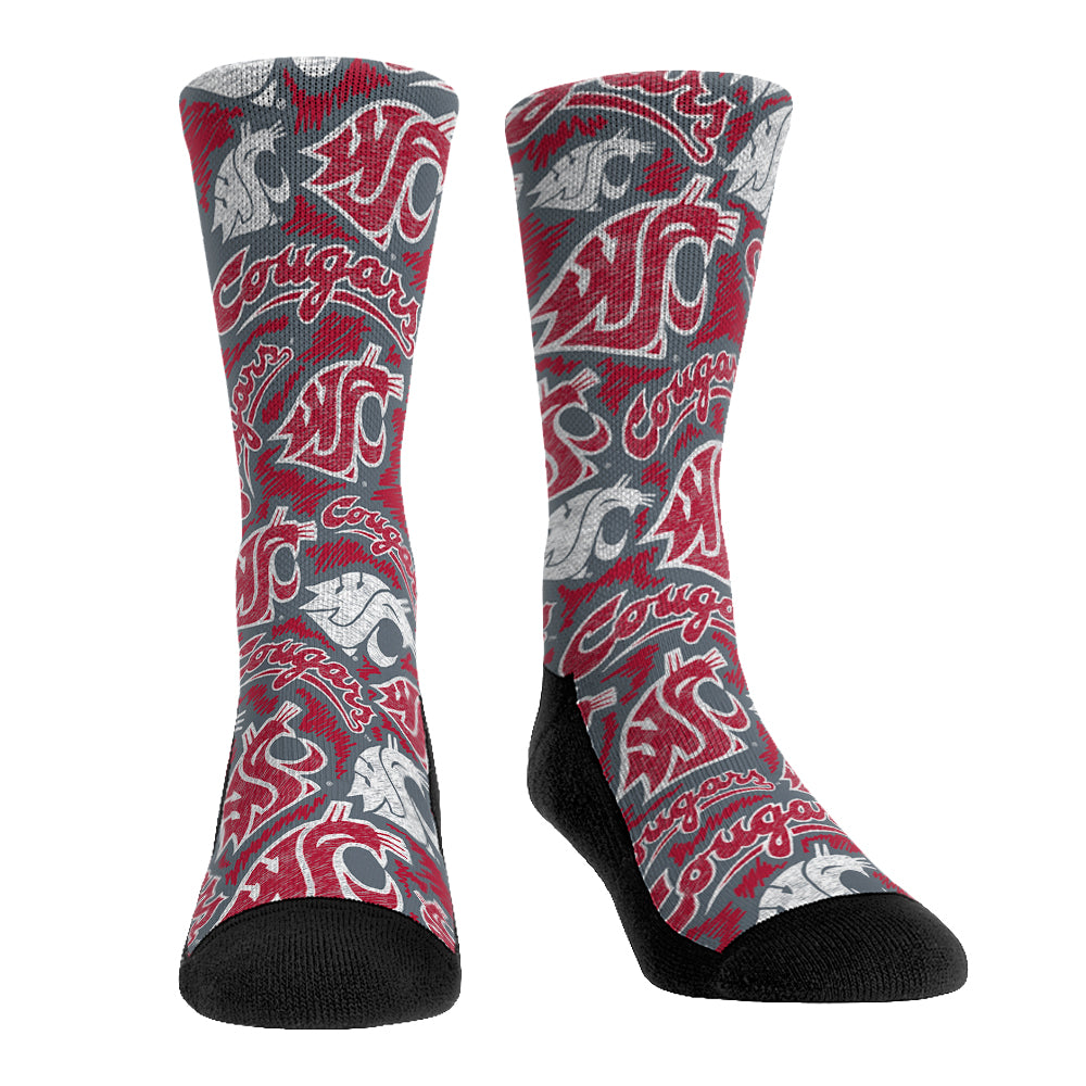 Washington State Cougars - Logo Sketch – Rock 'Em Socks